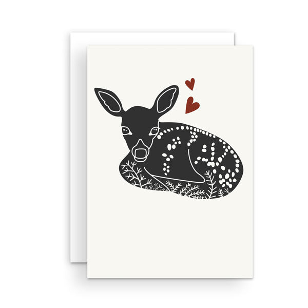 Fawn Heart Greeting Card – The Handcrafted Story