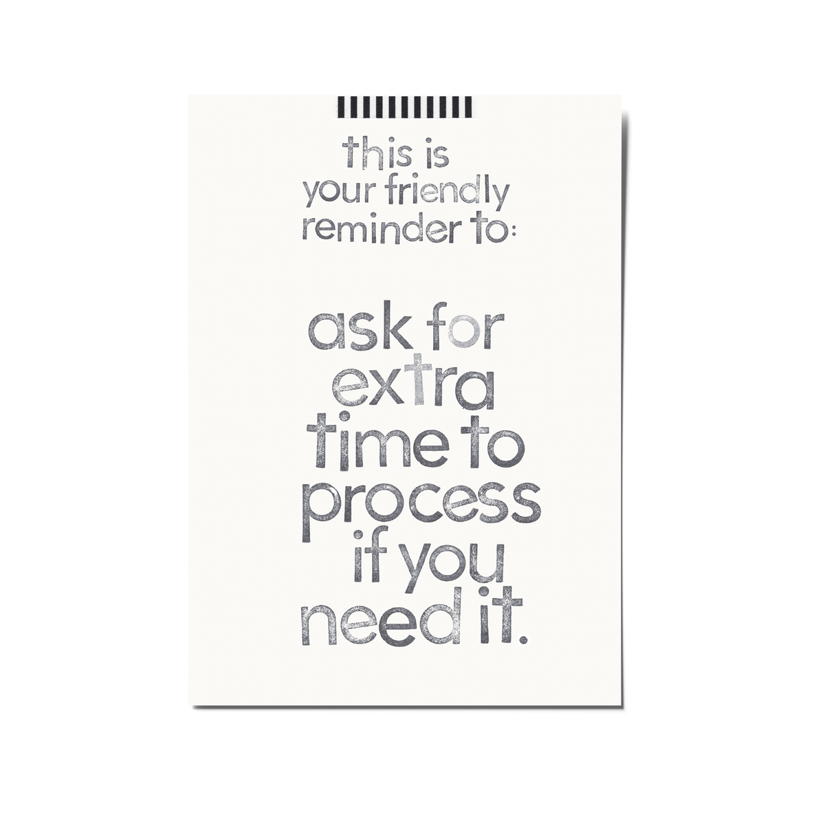 Extra Time to Process Postcard – The Handcrafted Story